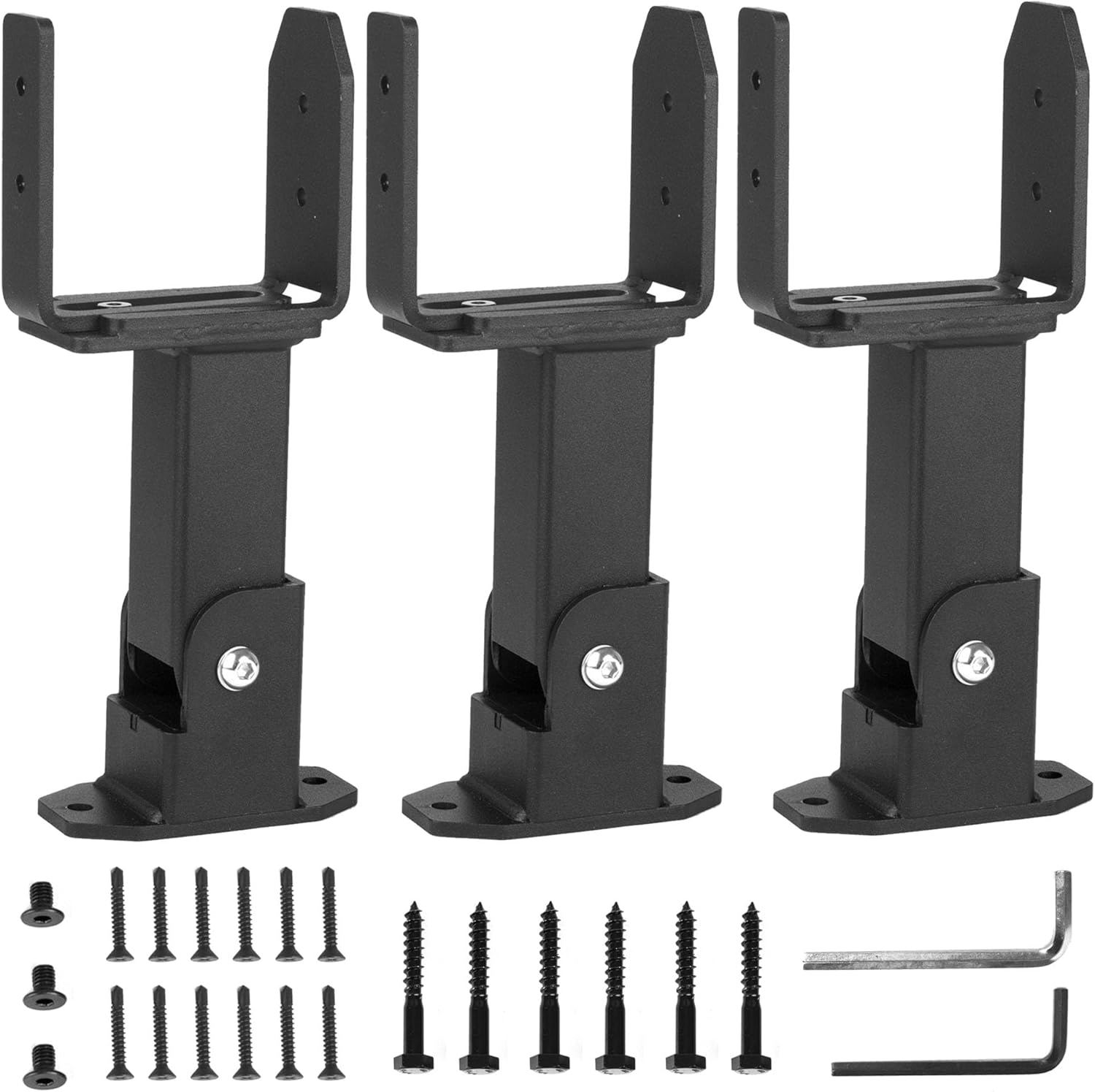 Amazon.com: Heavy Duty Roof Riser Brackets Kit, Black Metal Beam ...