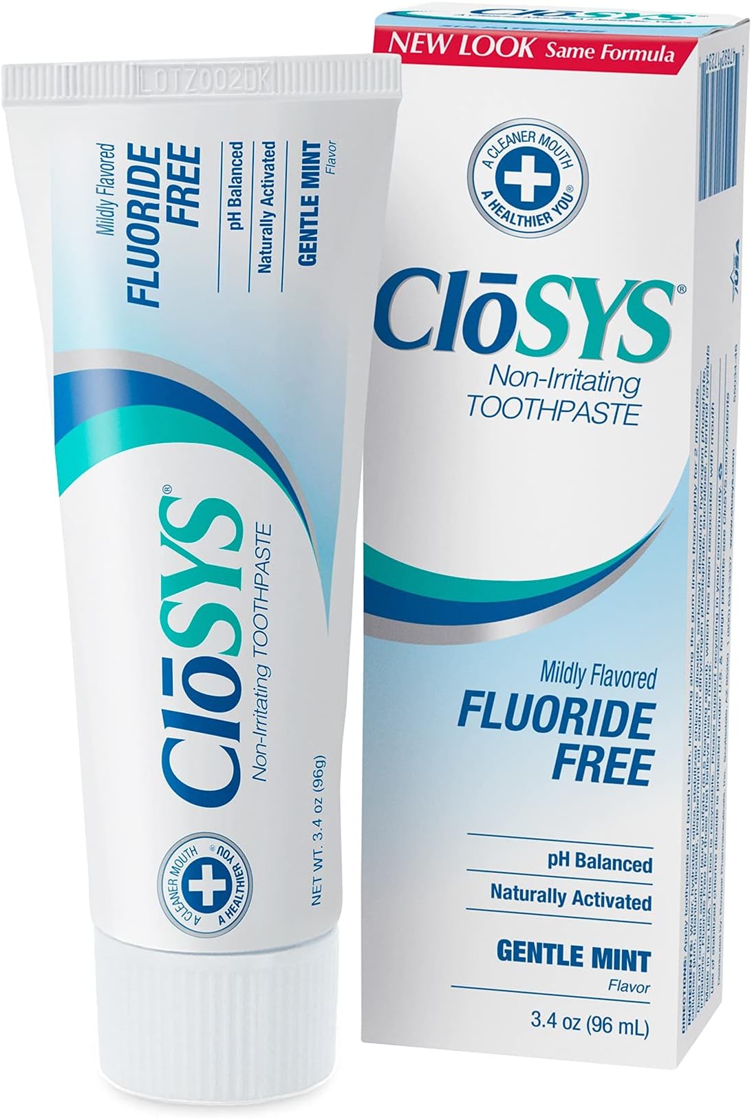 Amazon.com : CloSYS Fluoride Toothpaste, 7 Ounce (2 Pack), Gentle Mint ...