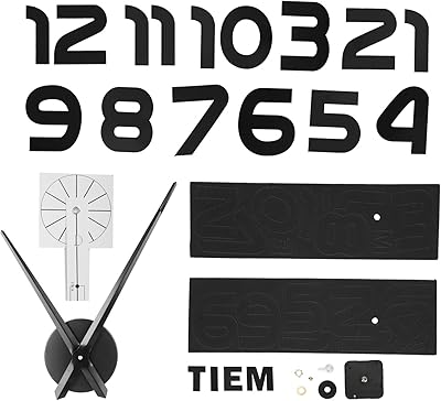 Vangold Large Frameless Wall Clock Sticker DIY Wall Clock Kit Home ...