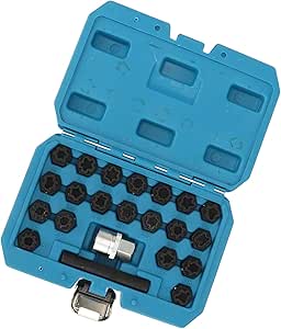 22pcs Locking Lug Nut Removal Tool Kit, Wheel Locking Nut Key Kit Anti ...