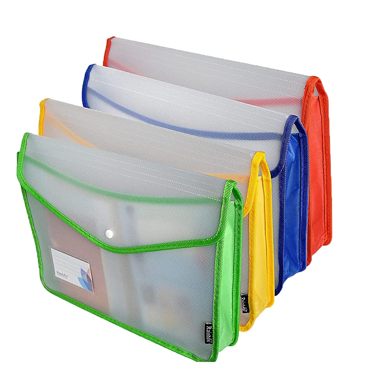 Shuban 4 Pcs Plastic Horizontal File Folder FS Size Poly Envelope ...