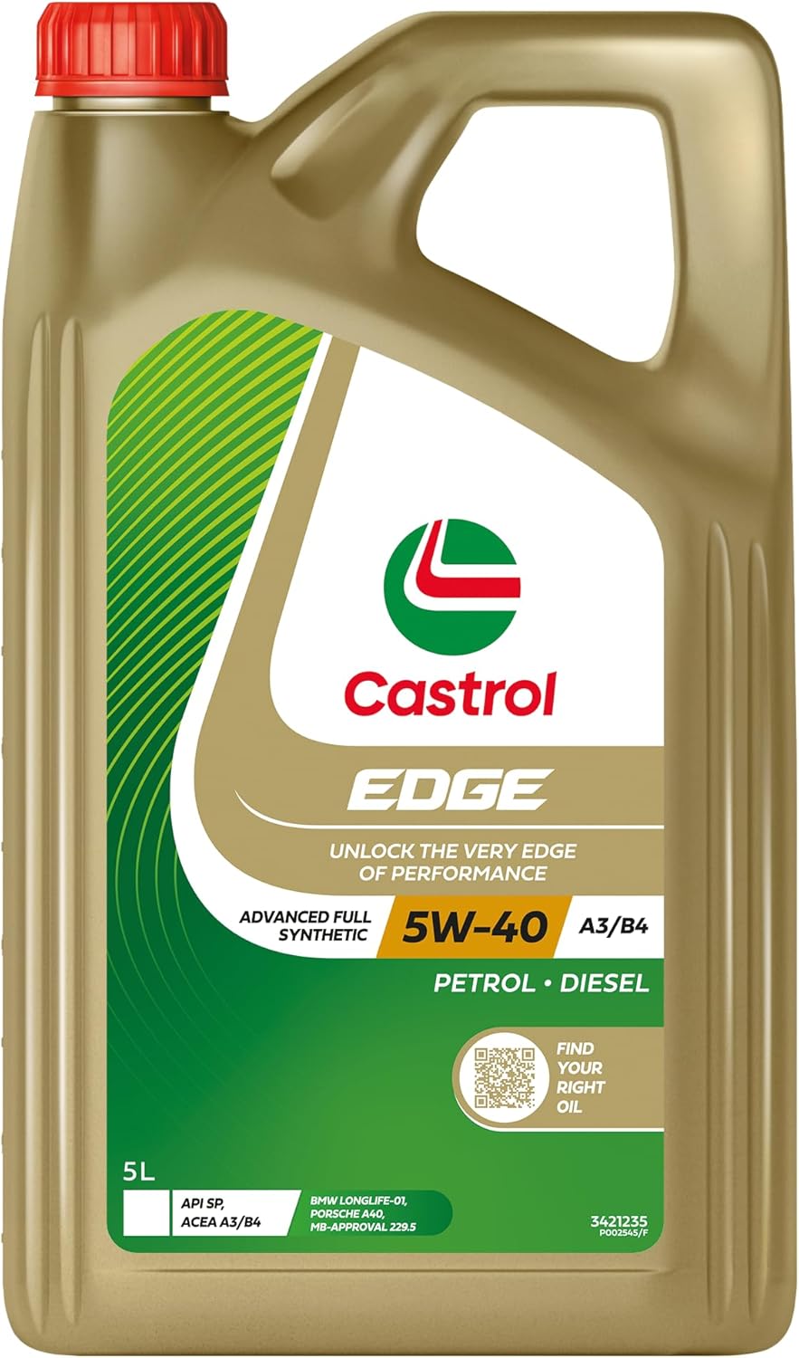 Castrol EDGE 5W-40 A3/B4 Engine Oil 5 Litre: Automotive: Amazon.com.au
