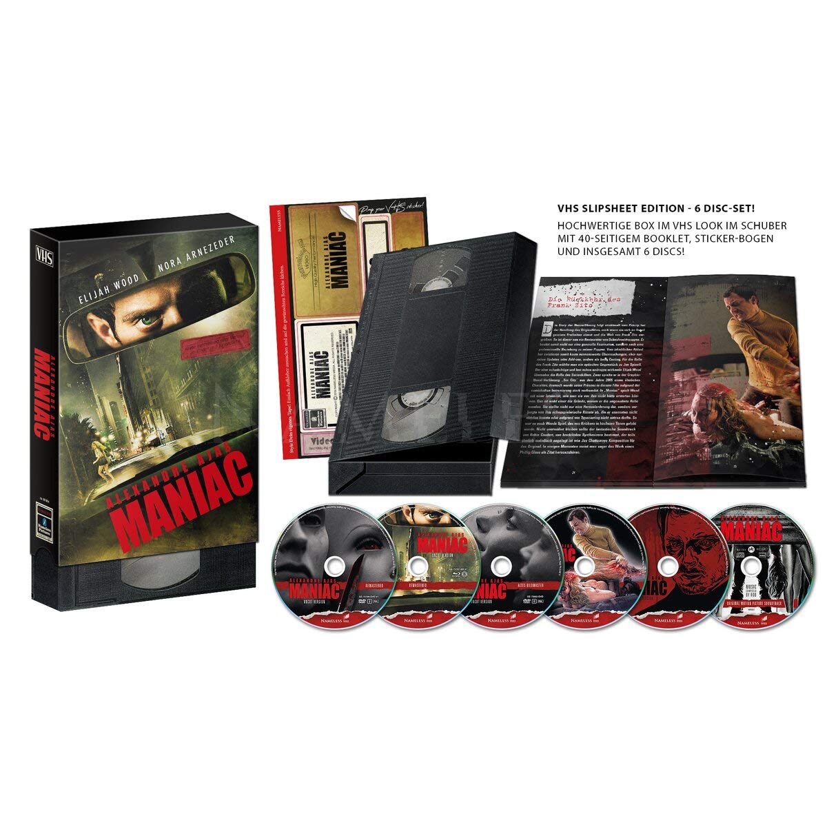 Maniac - Limited Uncut VHS Schuber Edition - 6 Disc 500 Stk. - UHD ...