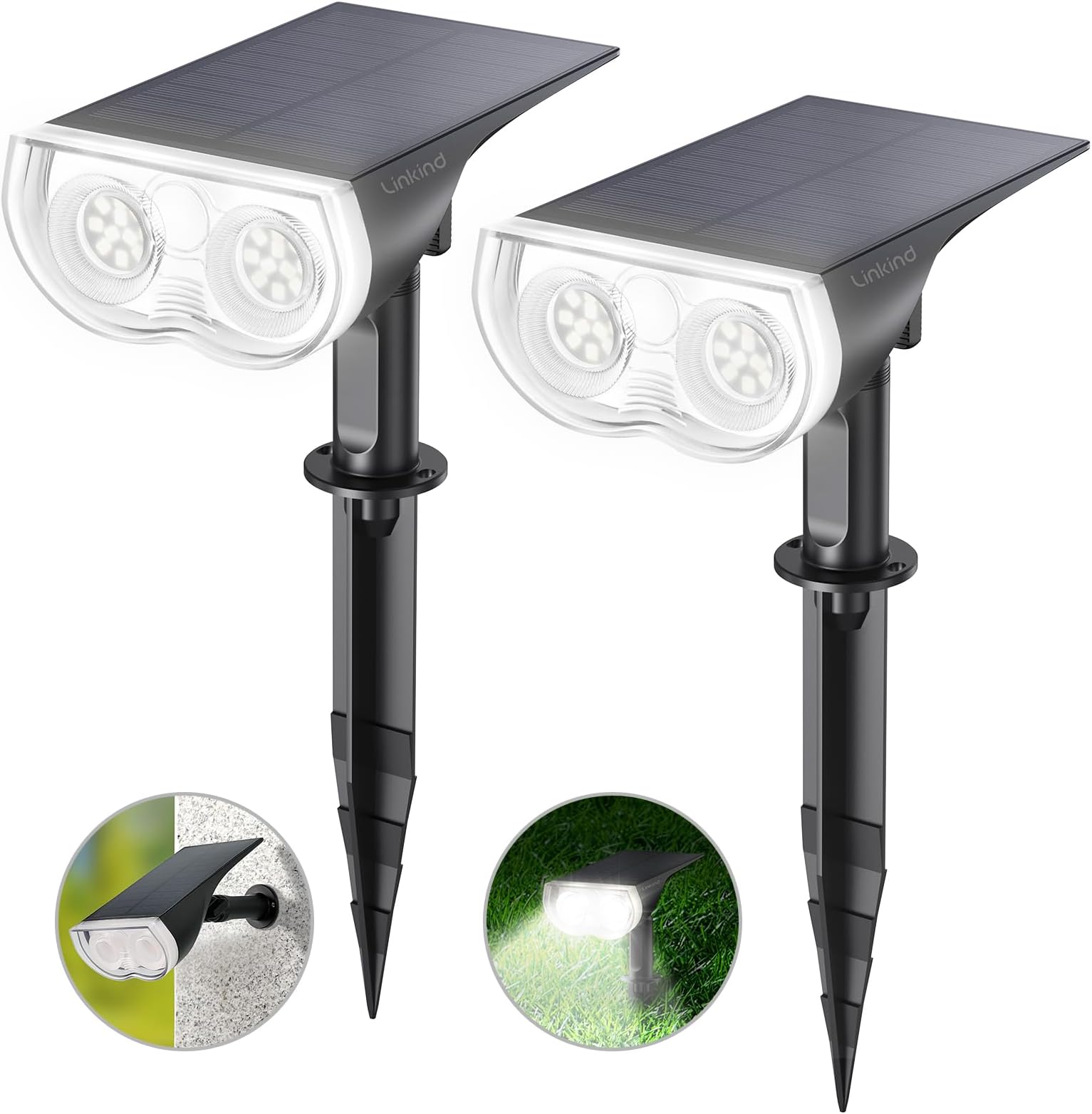 Linkind StarRay Solar Spot Lights Outdoor, 30% Conversion Rate IP67 ...