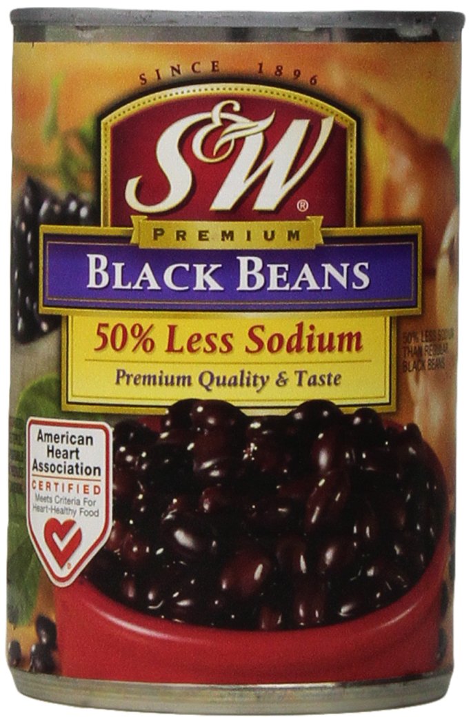 Amazon.com : S&W Low Salt Black Beans, 15 oz : Grocery & Gourmet Food