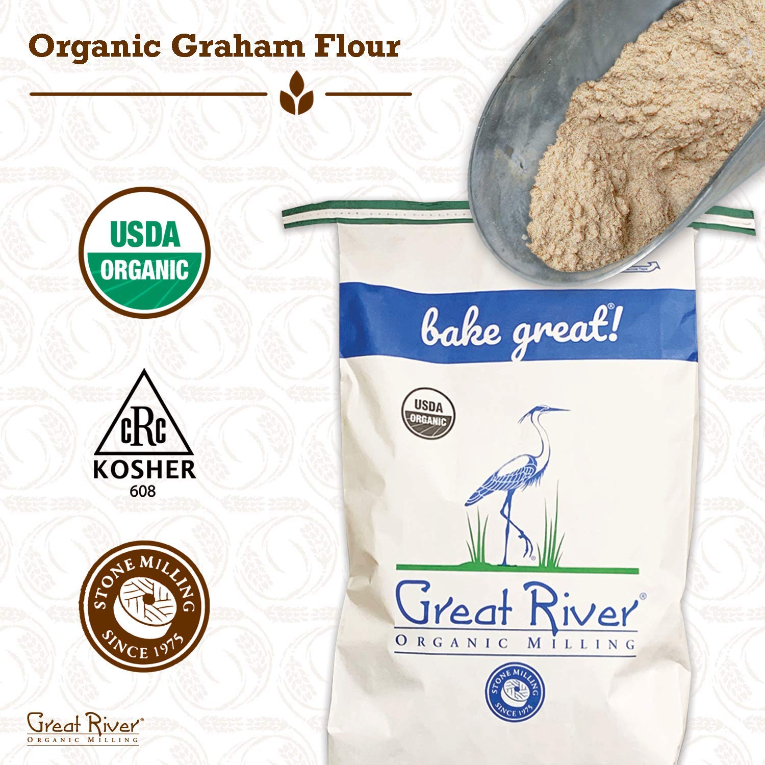 Snapklik.com : Great River Organic Milling, Bread Flour, Graham Flour ...