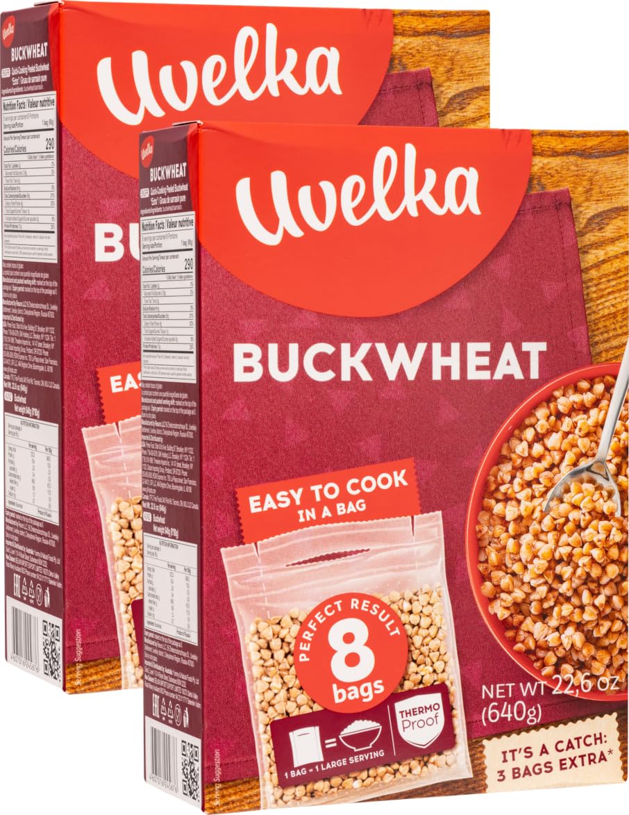 Amazon.com : Uvelka, Buckwheat Groats (Grechka/Kasha), 2 Packs of 8 ...