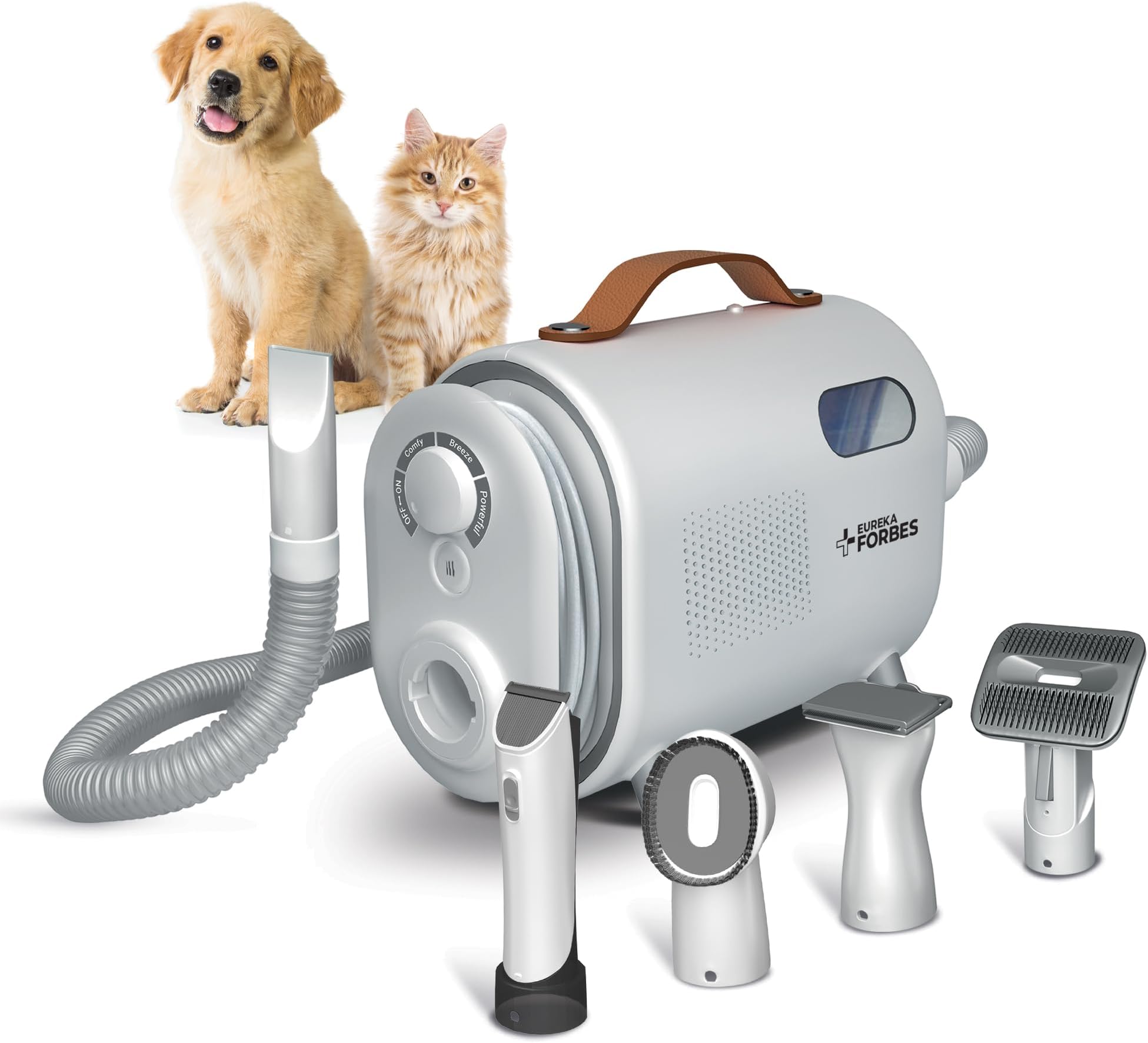Buy Eureka Forbes Buddy Pet Grooming Vacuum Kit with 5 Accessories for Dogs & Cats | Adjustable ...