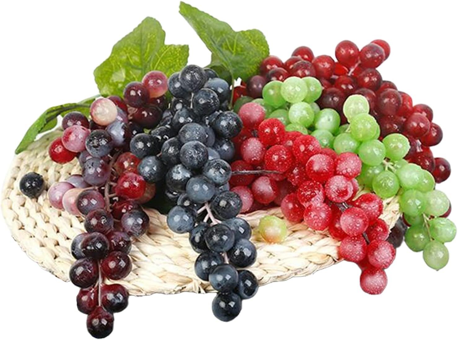 Amazon.com: Tuxiaobu Artificial Fruits Grapes for Decoration Lifelike ...