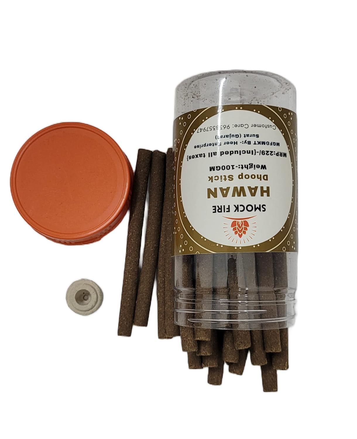 SMOCK FIRE Hawan Dhoop Sticks with dhoop Stand Holder in Box (100 GM ...
