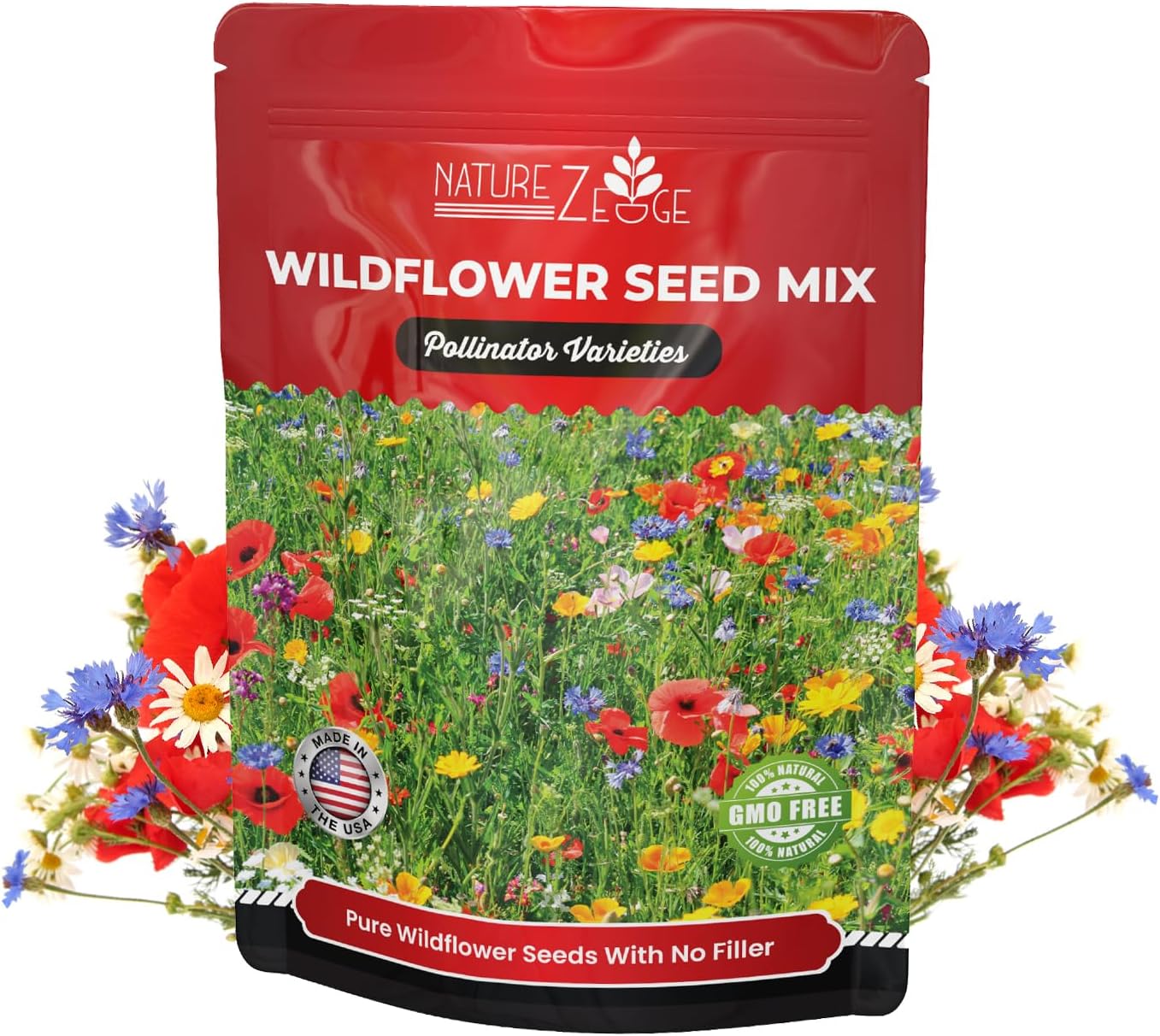 Amazon.com : Blue Mixed Wildflower Seed - Annuals and Perennials, Sun and Limited Shade : Patio ...