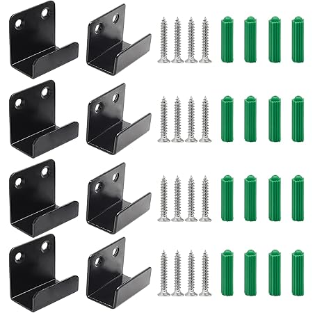 Amazon.com: Rierdge Wall Hanger Fastener Black Stainless Steel J Hooks ...