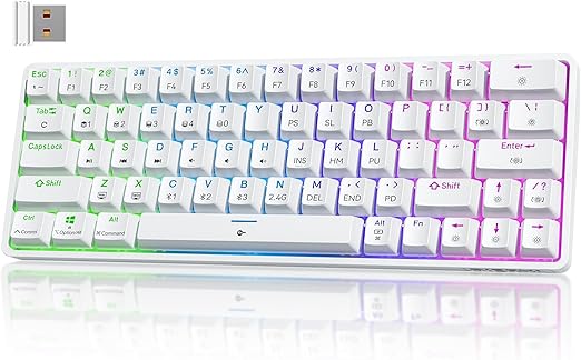 Amazon.com: TMKB T63 Gaming Keyboard, 60% Wireless Mechanical Keyboard ...