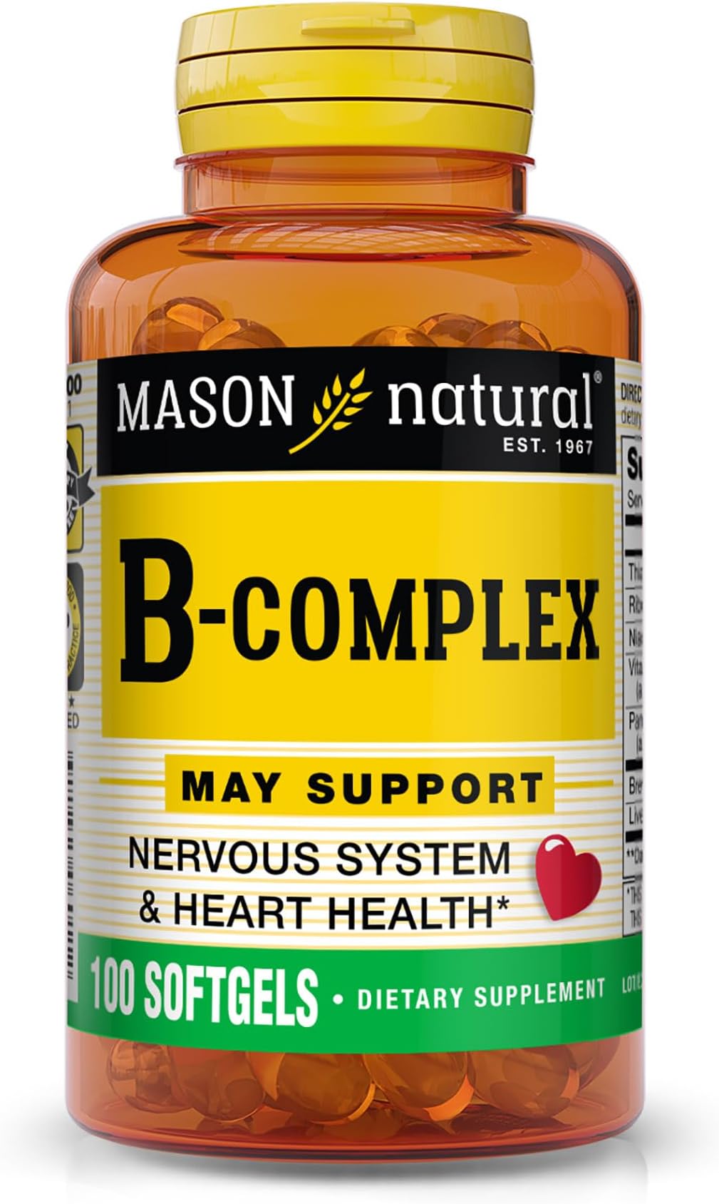 Amazon.com: Mason Natural B Complex with Vitamin C 100 ea : Health ...