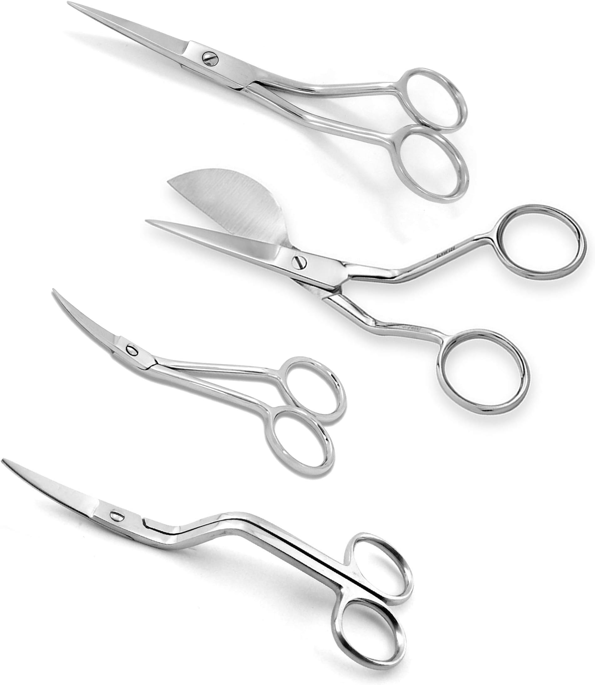 Amazon.com: 4 Pcs Professional Embroidery Duckbill Applique Scissors ...