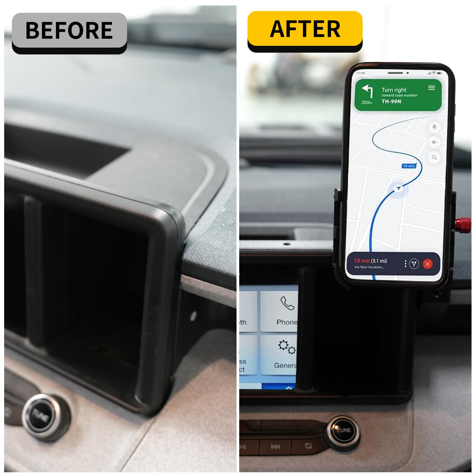 2023 Ford Maverick Accessories 2024 Ford Maverick Cubby Phone Mount ...