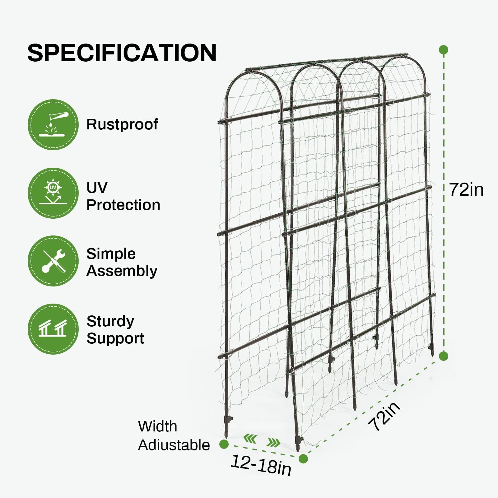 Snapklik.com : Garden Trellis For Climbing Plants Outdoor Metal Plant ...
