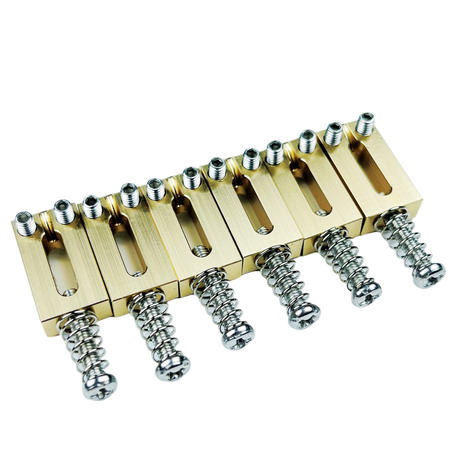 Snapklik.com : Kaynes 6PCS 10.5mm Guitar Bridge Saddles Brass Tremolo ...