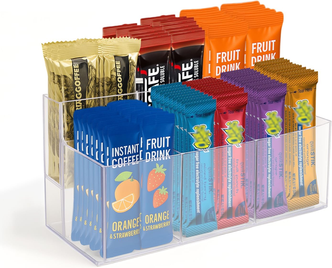 Amazon.com: Prylenza Acrylic Drink Packet Organizer, Clear 6 ...