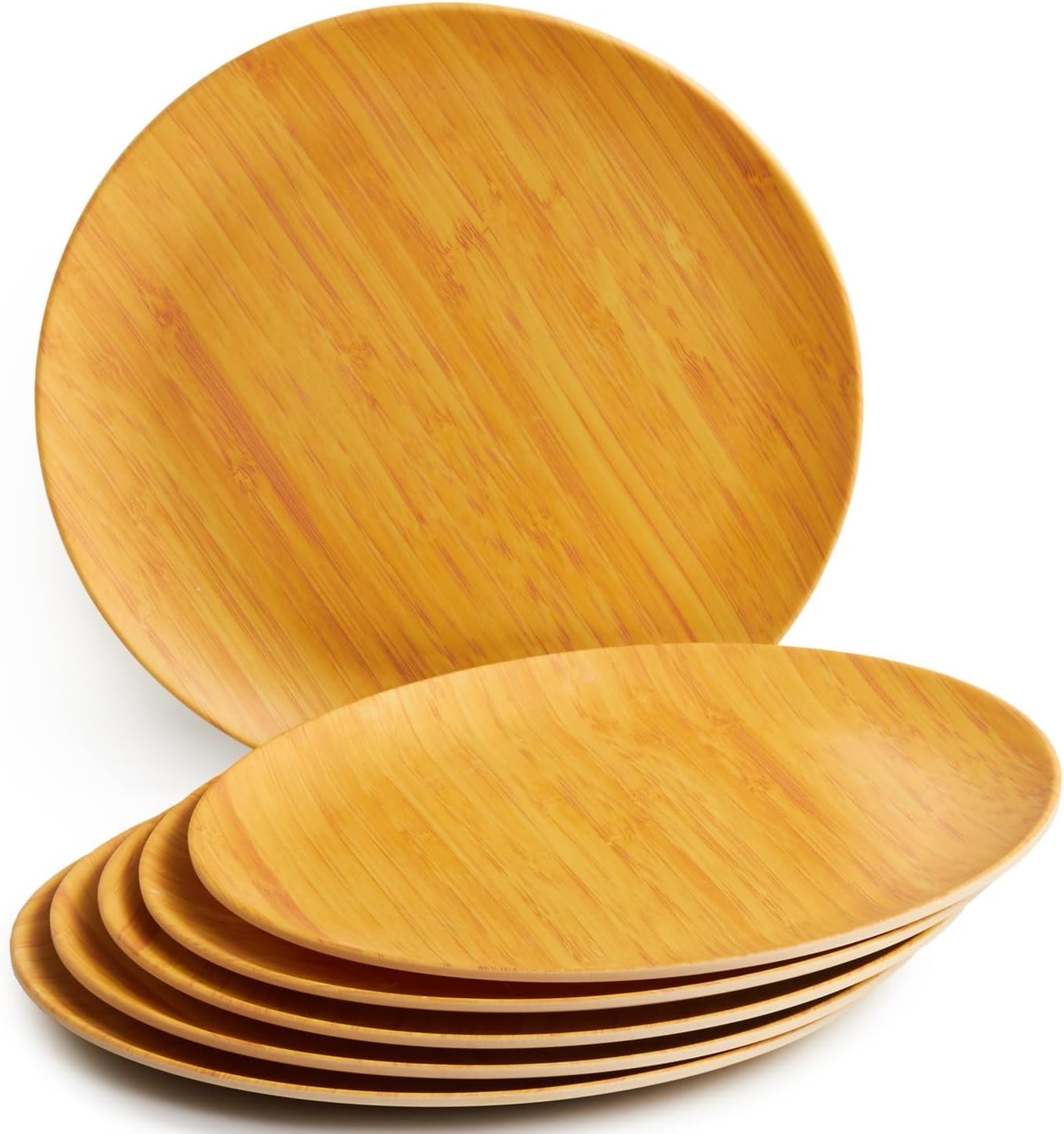 Amazon.com | Red Butler Bamboo Fibre Dinner Plates - a Set of 6 Pieces ...