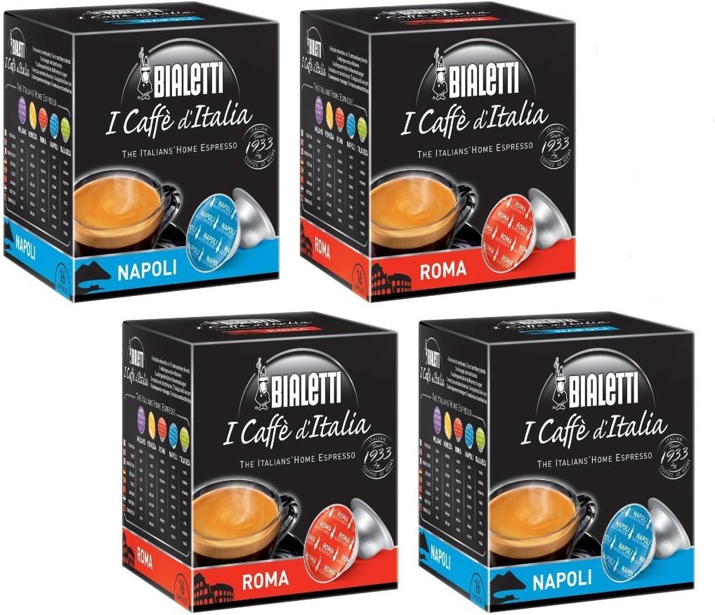 Bialetti: Two Pair Napoli + Roma Set of 64 Capsules * (2+2) * by ...