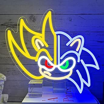 Amazon.com : Sonicc The hedgehog Neon Sign Super Sonicc Neon Signs For ...