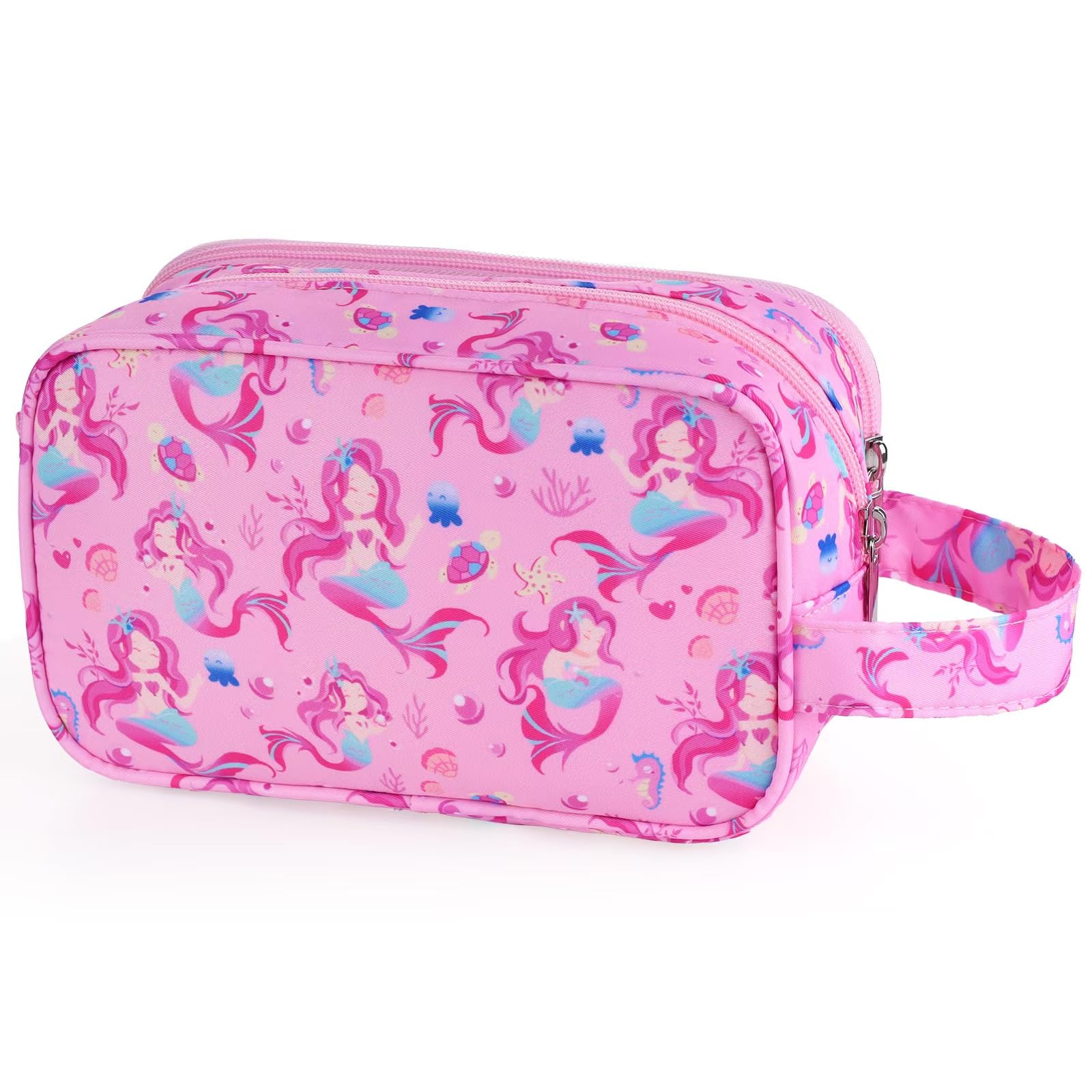Amazon.com: Foxstory Mermaid Kids Toiletry Bag for Girls, Travel ...