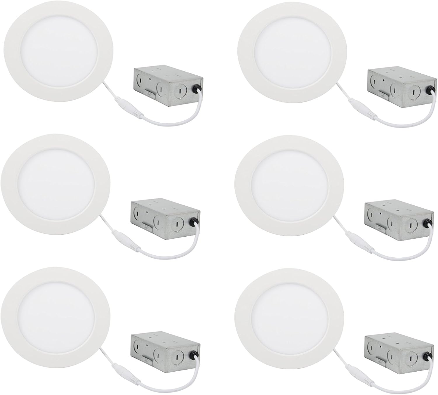 V-Electric, LED 6inch, 3000K, Integrated, Recessed Round, Low Profile ...