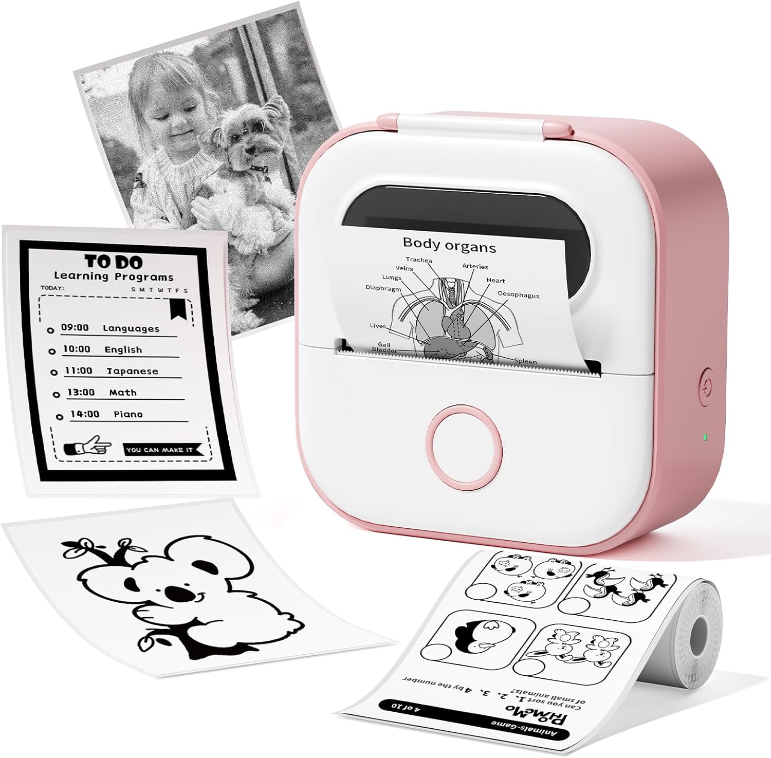 Amazon.com: Ponek Sticker Printer Machine, Print Pods Mini Maker with 1 ...
