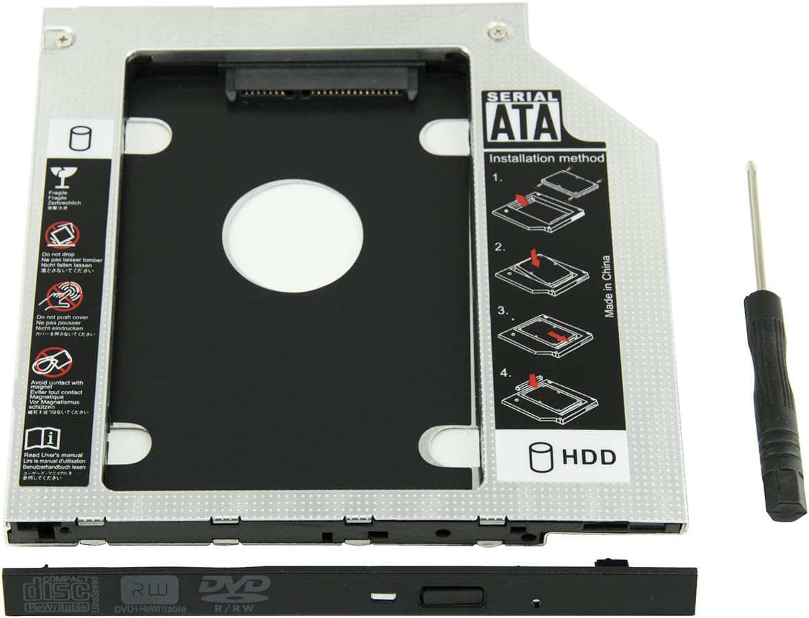 Amazon.com: HIGHFINE Universal 9.5mm SATA to SATA 2nd SSD HDD Hard ...
