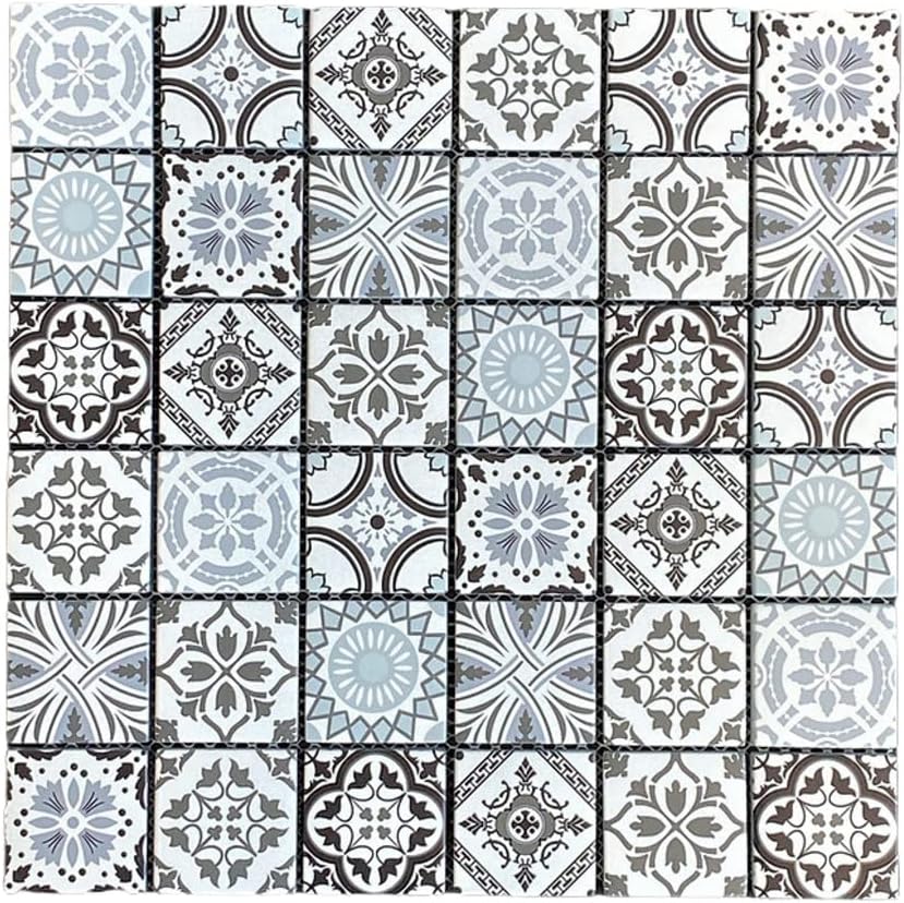 Tenedos Moroccan Design 2 Inch Square Recycled Glass Mosaic Wall Tile ...