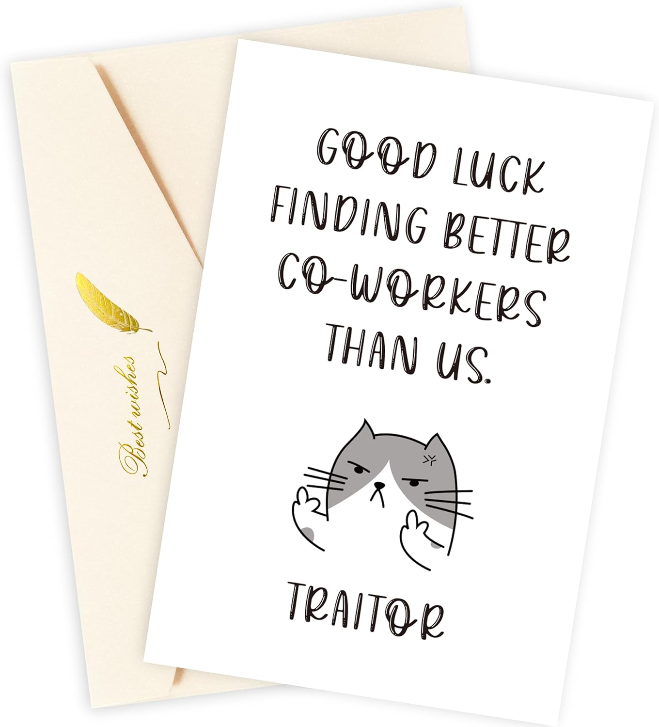 Amazon.com : Mulbozy Say Goodbye with a Smile! Funny Leaving Card for ...