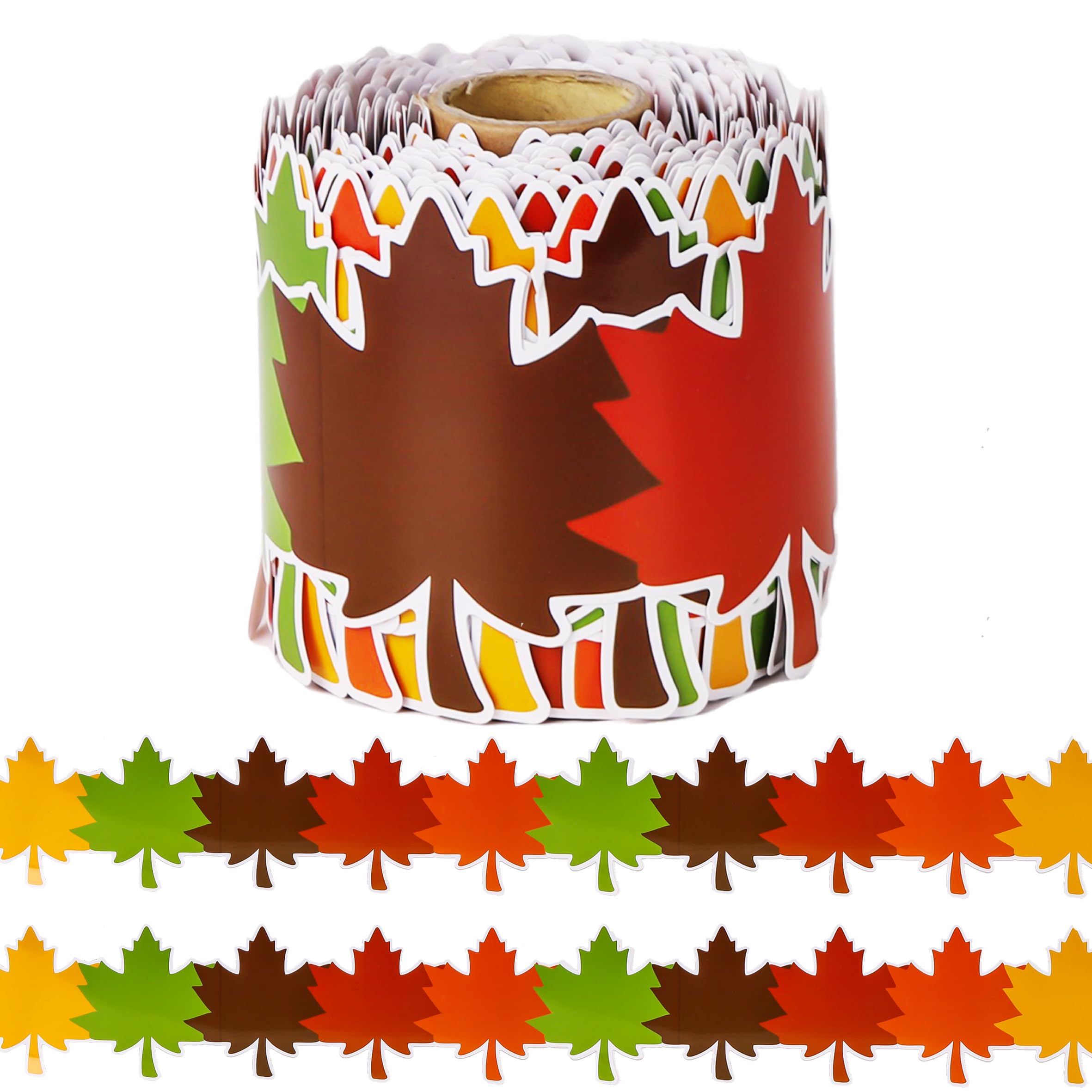 Snapklik.com : 66 Ft Fall Bulletin Board Borders Maple Leaves Shape die ...