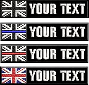 2PCS Customizable Name Patches with Hook Fastener，Personalized Tactical Morale Embroidered Name ...