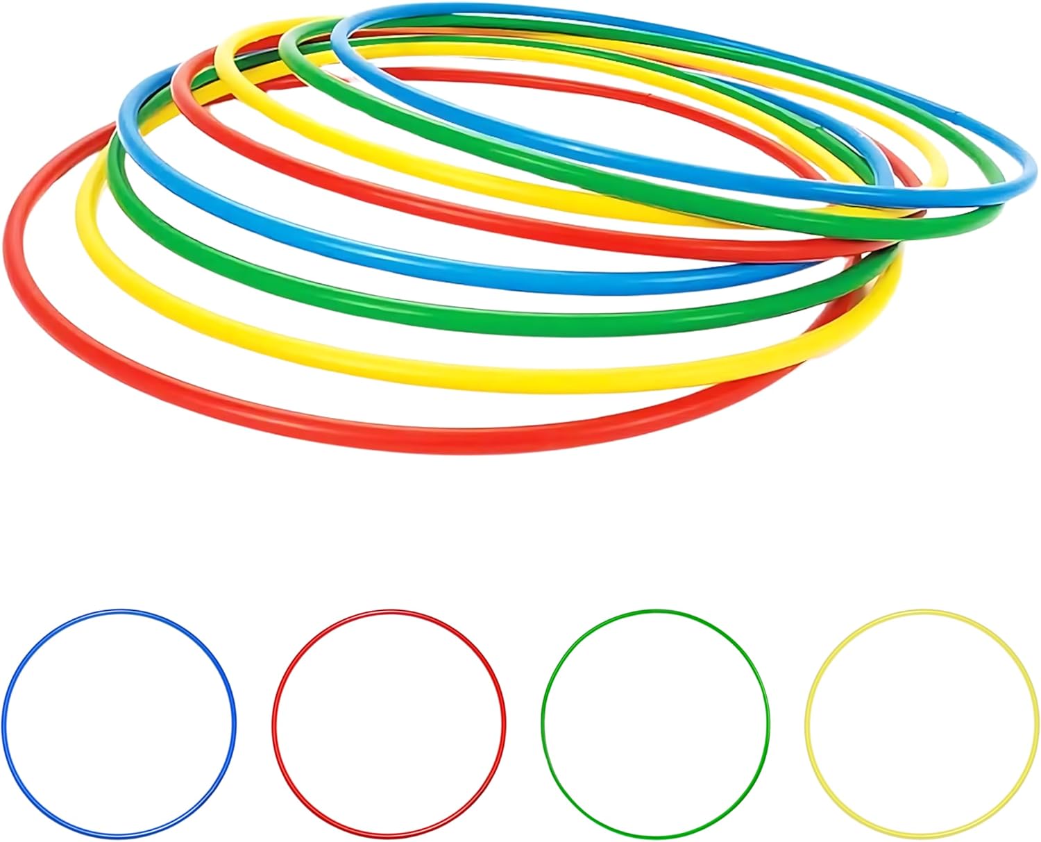 Javco Multicolour Fitness Hula Hoop – Plain 55cm, 65cm & 75cm Hula ...