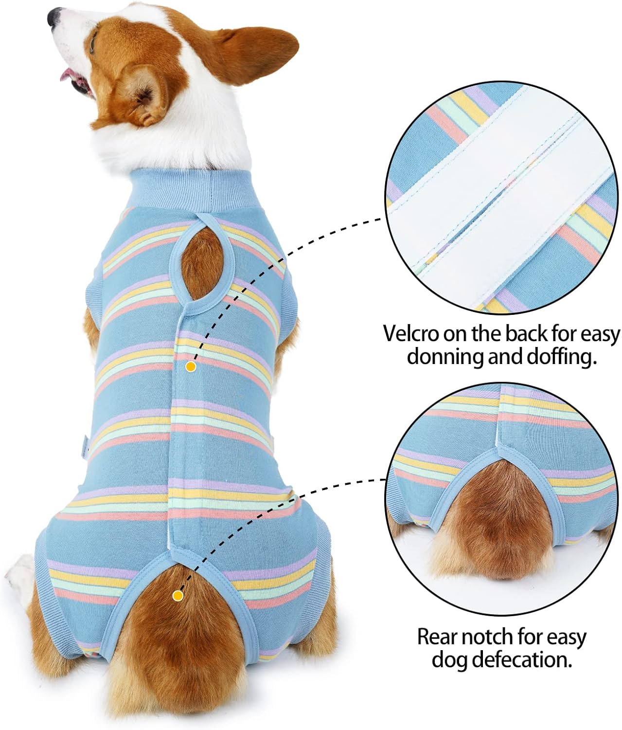 HEYWEAN dog surgery recovery suit dog bodysuit after surgery for Male ...