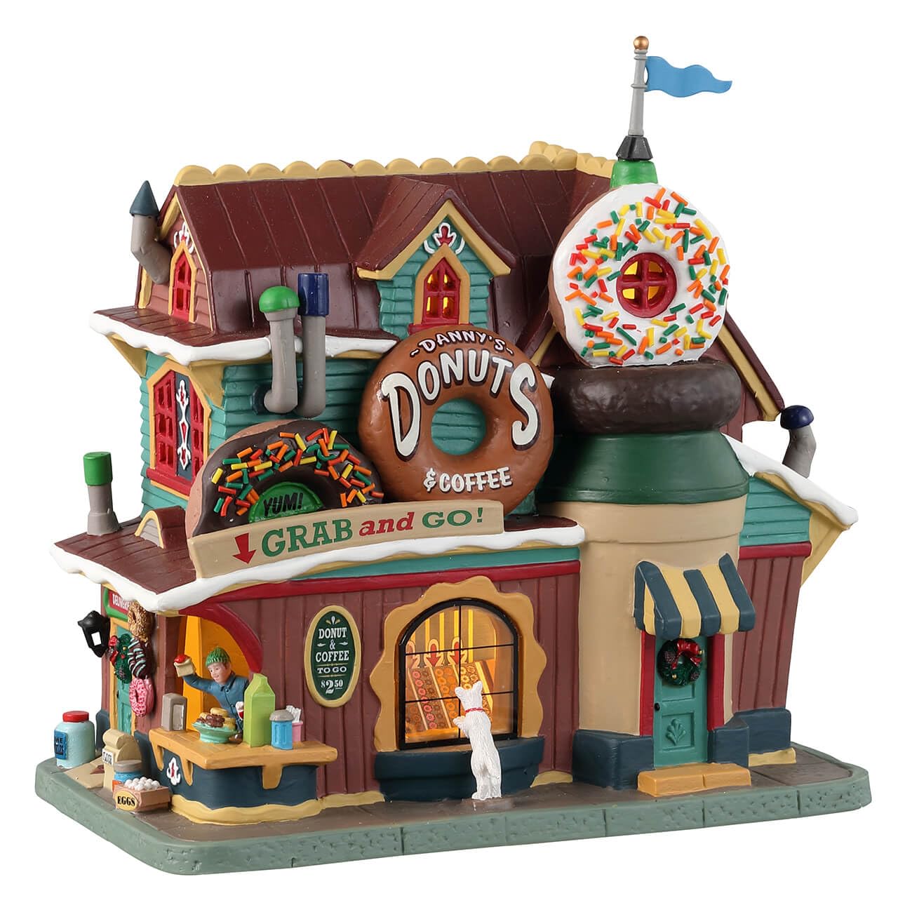 Amazon.com: Lemax Danny's Donuts & Coffee #35031 : Home & Kitchen