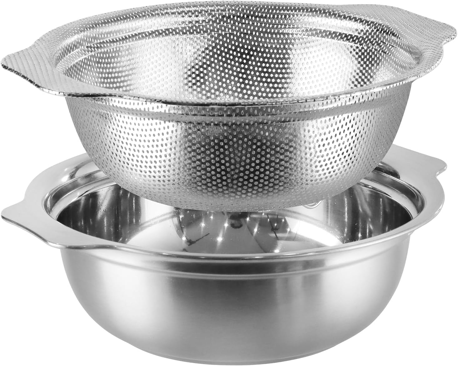 Amazon.com: Extra Large 5.5QT Stainless Steel Colander, Large Capacity Rice Colander with Mixing ...