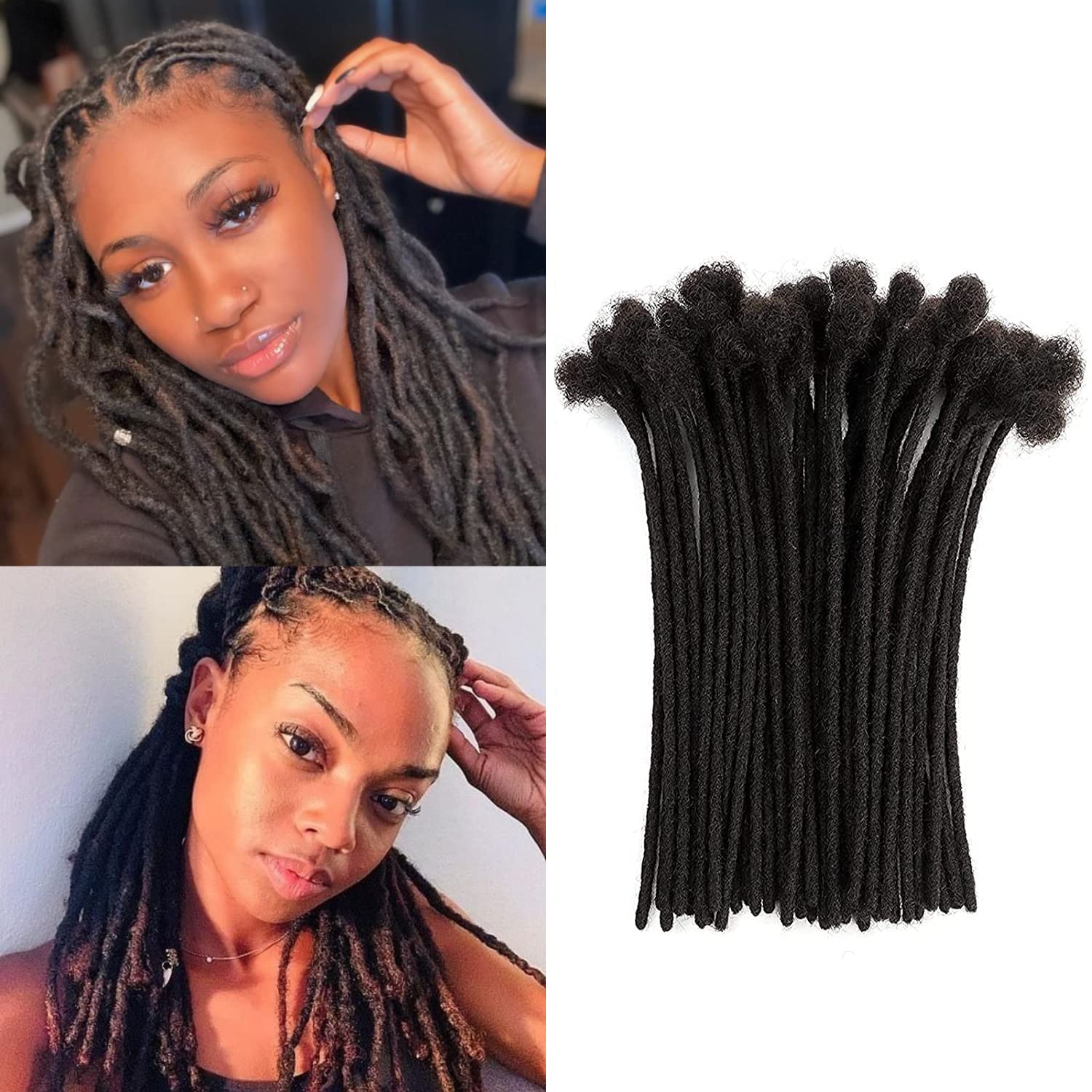 Amazon.com : Loc Extension Human Hair 8inch 0.6cm Width 100% Real Human ...