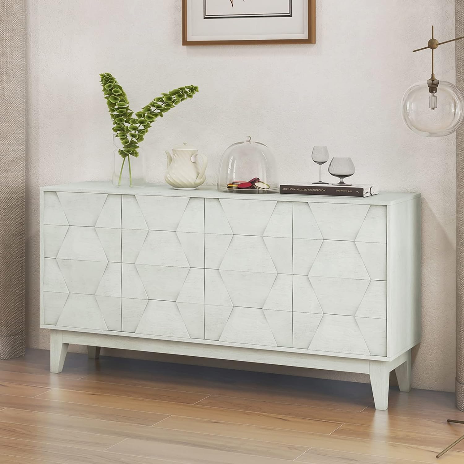 Amazon.com - HULALA HOME Modern Sideboard Buffet Cabinet with Solid ...