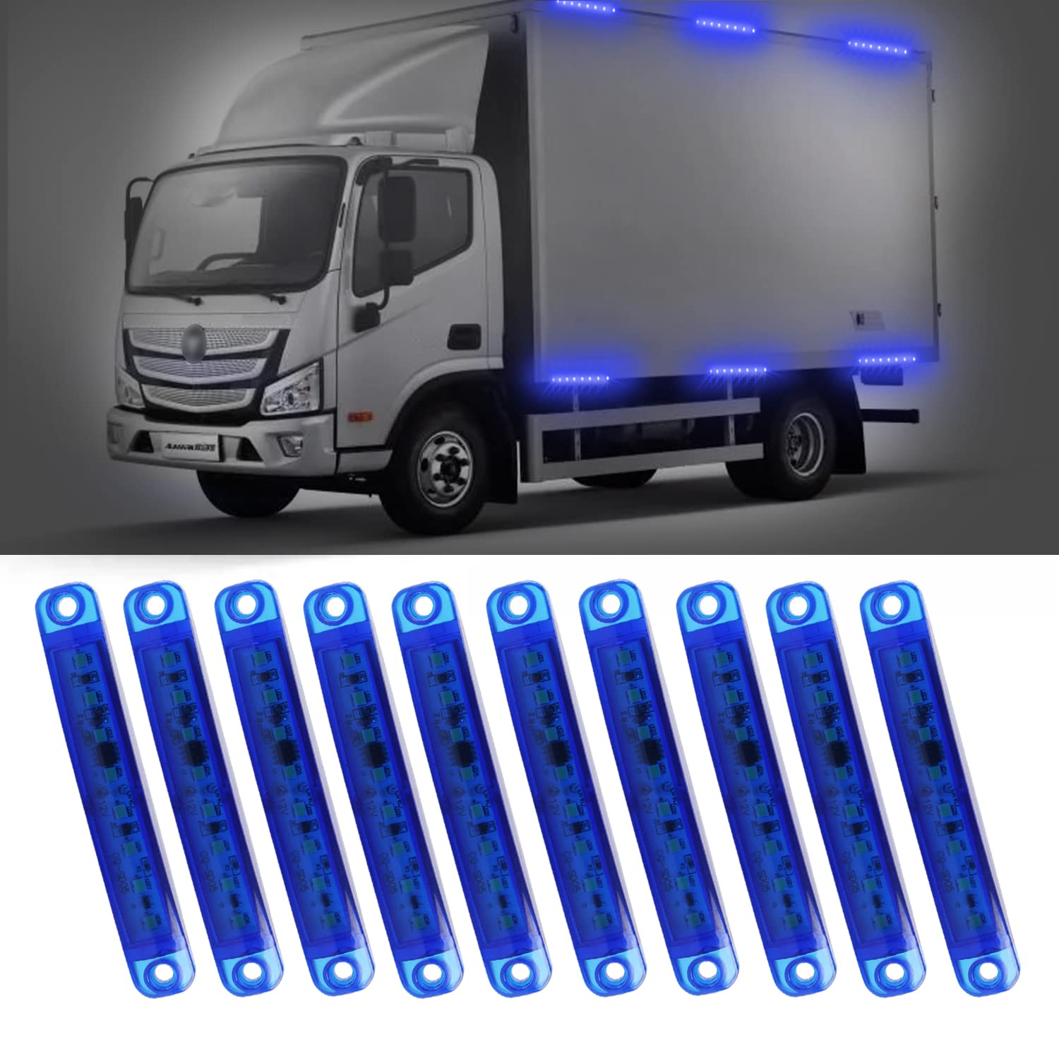 UPXSXT 10Pcs Led Strobe Side Lights, 8 LED 12-24V Side Marker ...