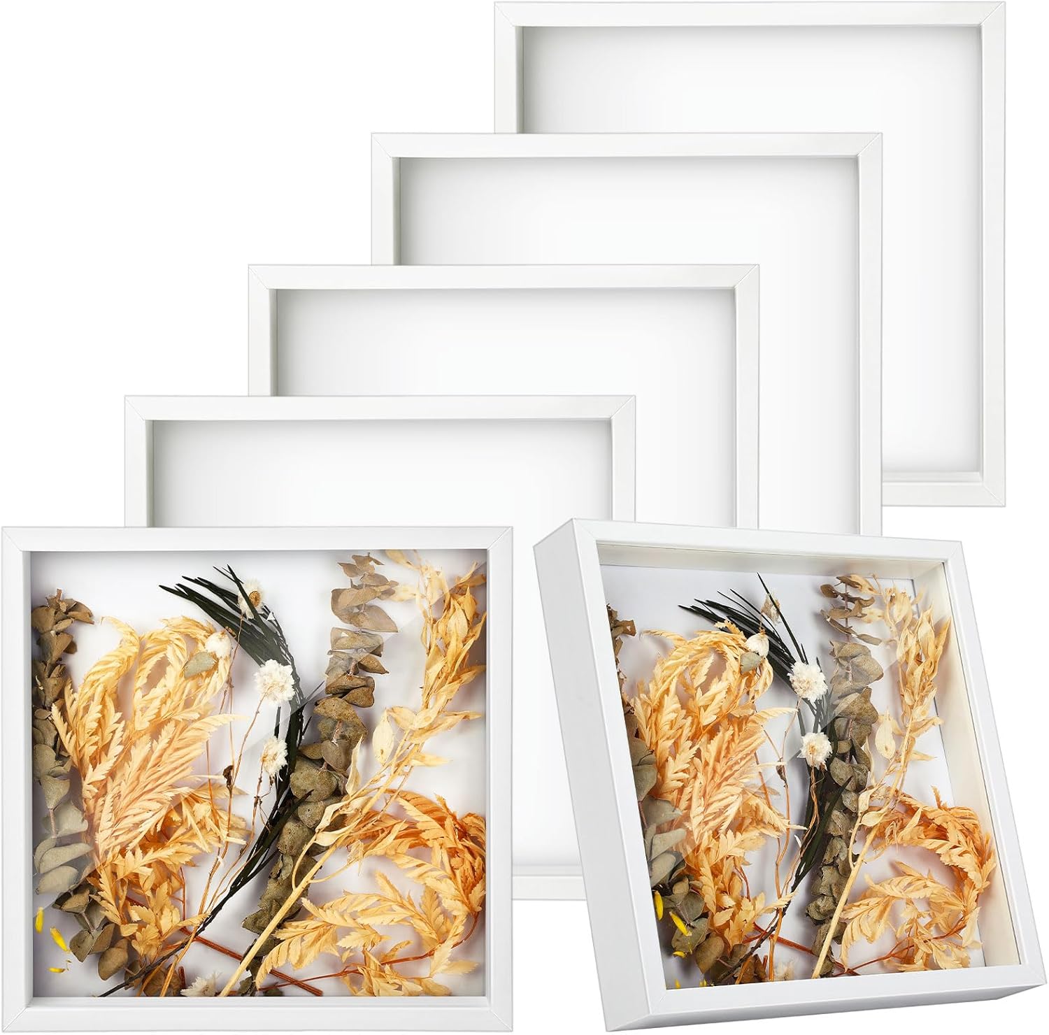 Amazon.com - Tuanse 6 Pieces Shadow Box Picture Frame Square Shadow ...