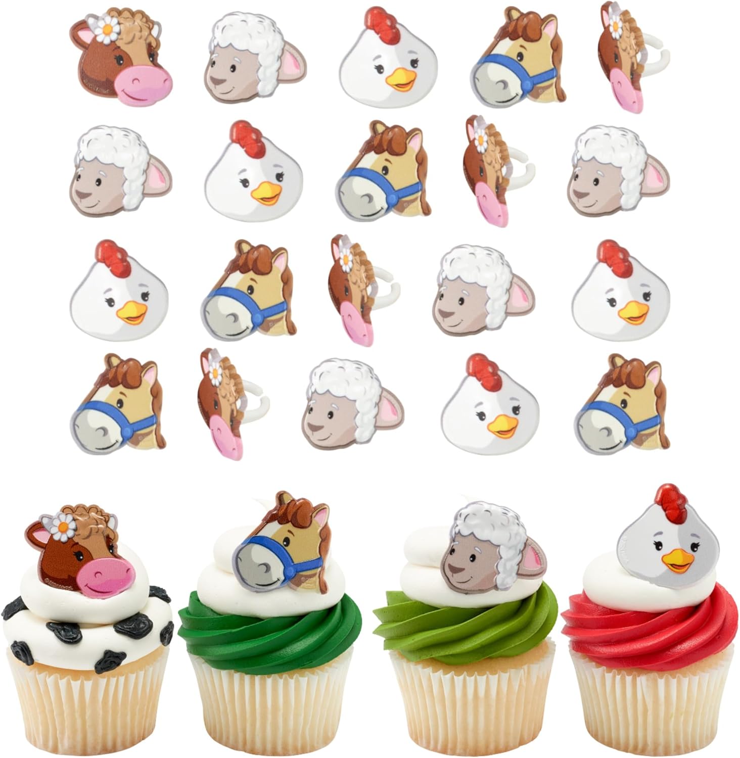Amazon.com: Fisher-Price Little People Farm Animal Friends Rings | 24 ...