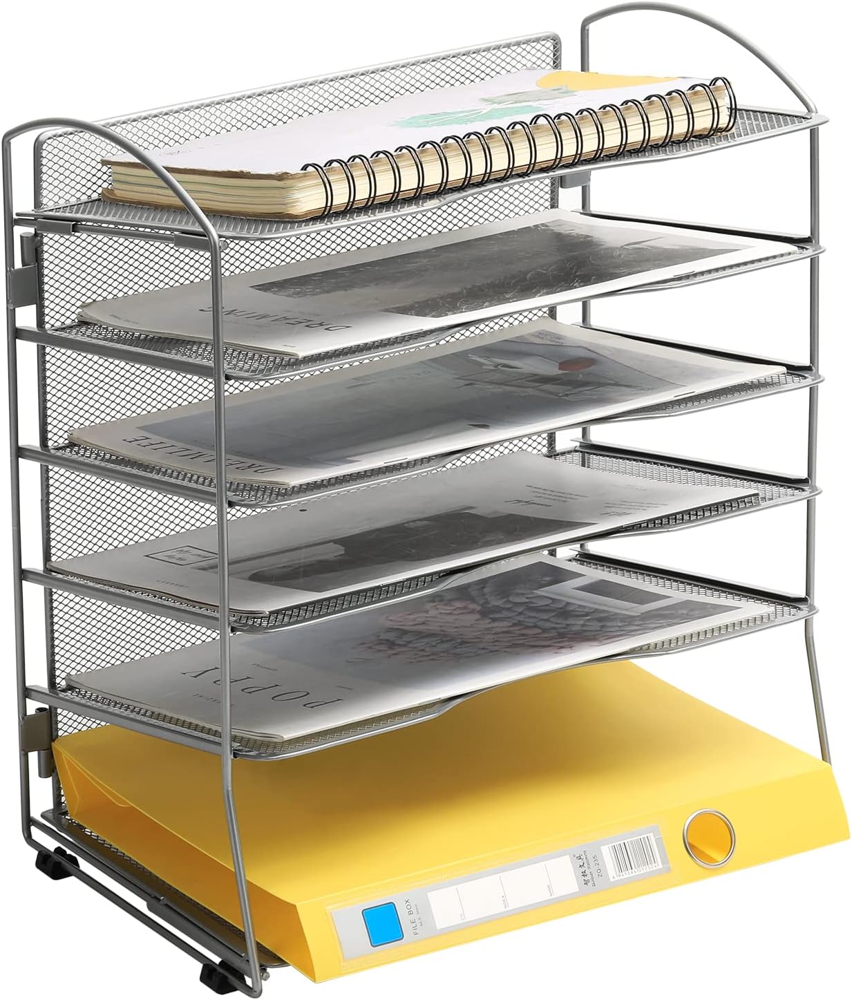 Amazon.com: MINDEPOT 2 Pack 6 Tier Mesh Desk Organizer Paper Tray, A4 ...