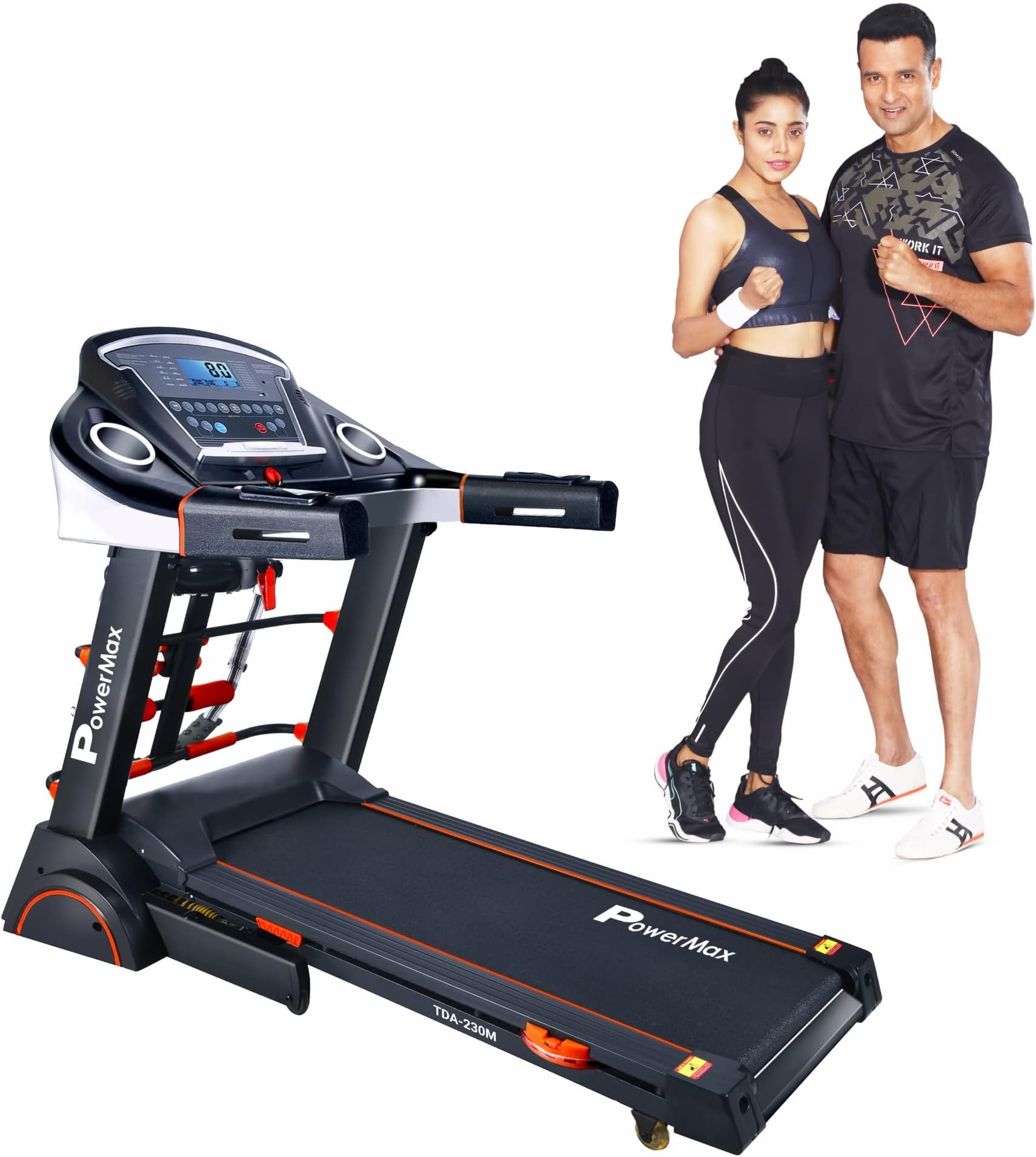 PowerMax Fitness TDA-230M (4HP Peak) Smart Folding Electric Treadmill ...