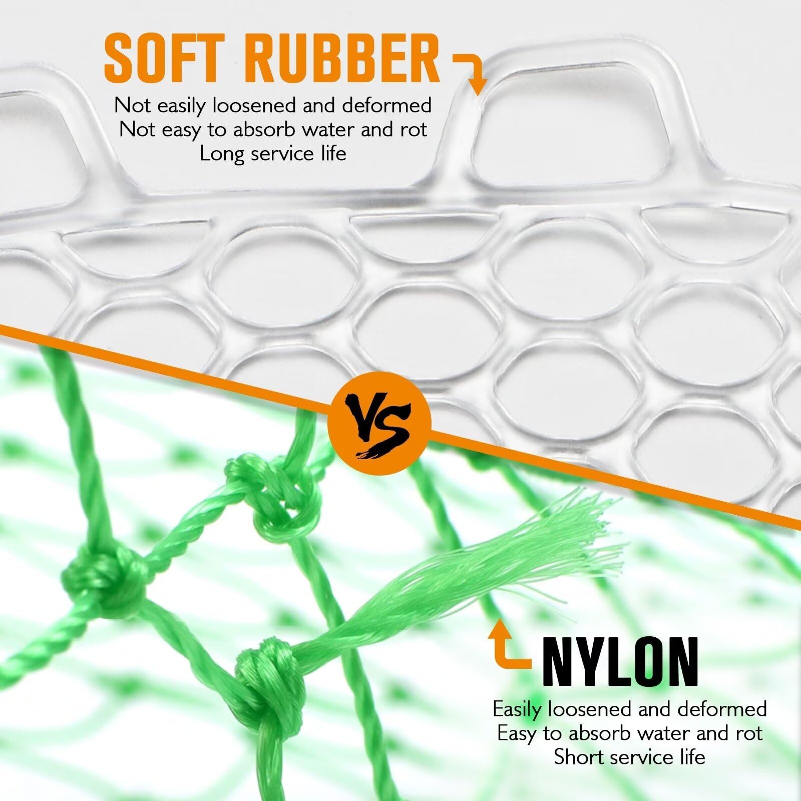 Snapklik.com : Rubber Fishing Net Replacement Netting Without Handle ...