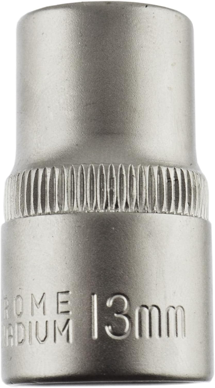 13mm 1/2" Dr Socket Super Lock Metric Shallow CRV Knurl Grip 6 Point ...