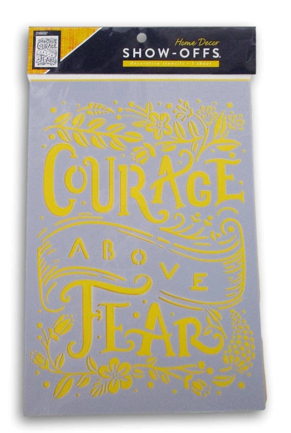 Courage Above Fear Stencil - Reusable Multimedia 7 x 10 Inches : Amazon ...