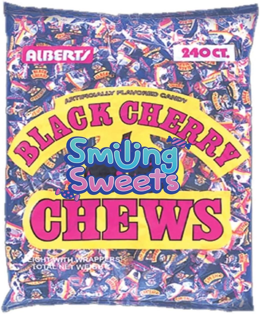 Amazon.com: Black Cherry Chews - 240 Pieces - Bulk Candy - Tasty Black Cherry Chewy Candy for ...