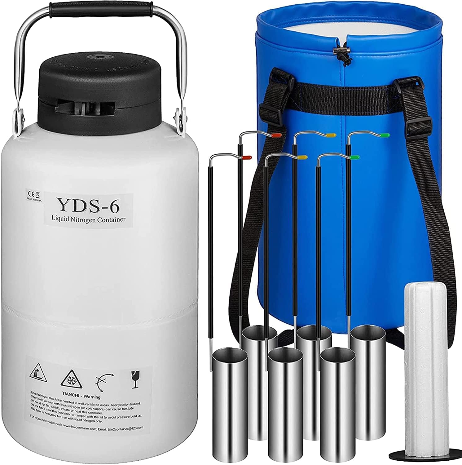 Amazon.co.jp: Hhpqlyy 液体窒素保存容器 2L/3L/6L/10L 貯蔵タンク デュワー瓶 高密閉度 生物試料 凍結保存 サンプル保存 アルミ製 業務用/科学研究/美容 ...